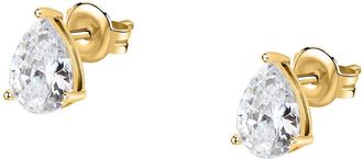 Cleor Boucles doreilles en argent 925/1000 et zircon