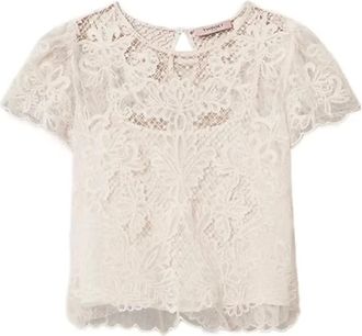 Twinset Femme, Blouses et Chemises, Blanc, Taille: 38 FR Blouse en mousseline avec broderie