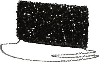 Vera Mont Damen Clutch-Tasche mit Pailletten ACC, Schwarz/Schwarz
