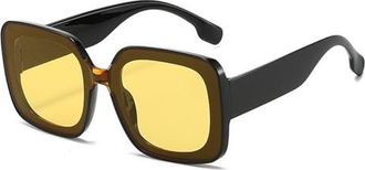 Generic Lunettes De Soleil Carr&eacute;es For Femmes, D&eacute;coratives For Hommes, For Les Vacances Et La Conduite(Yellow)