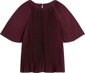 Ted Baker Agara Bluse f&uuml;r Damen, Rundhalsausschnitt (Ochsenblutrot)