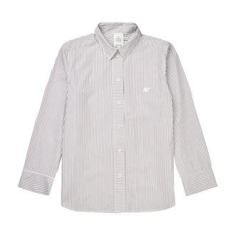 Munthe Gestreiftes Hemd mit Besticktem Detail - - Blouses & Shirts - Damen - Grau - 2XS