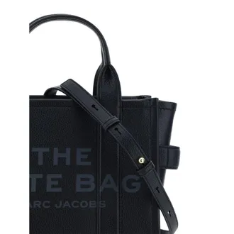 Marc Jacobs Grained Calf Leather Tote Bag - Black