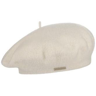 Seeberger Beret pour Femme Beret Basque dhiver (Taille Unique - Blanc Creme)