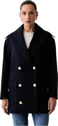 Elisabetta Franchi Damen, M&auml;ntel, Blau, MGr&ouml;&szlig;e