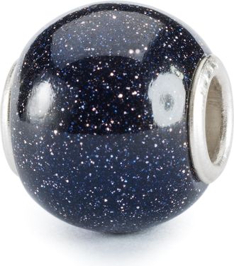 Trollbeads Herbstkollektion Pfötchenliebe Glasbeads (Runder Blauer Goldstein)