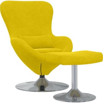 vidaXL Eiersessel 2 pcs Gelb 63 x 73 x 90 cm Samt Vidaxl