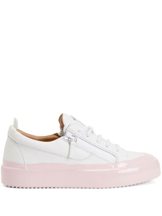 Giuseppe Zanotti baskets Frankie à double zip - Blanc