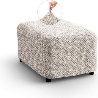 Paulato by GA.I.CO. PAULATO - Hockerbezug aus Mikrofaser, Kollektion Venezia, bi-elastisches, maschinenwaschbares Gewebe, WavyTech-Technologie, Made in Italy - Venezia Na