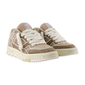 Axel Arigato Mens Area Lo Piping Sneaker Beige Calfskin