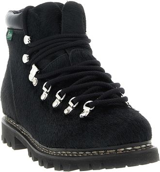Junya Watanabe Pony Hair Lace-Up Boot - Black