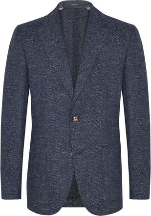 Windsor Strukturiertes Einreiher-Sakko mit Leinen in Stretch-Qualit&auml;t, Shaped Fit in