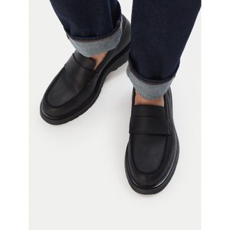 Calvin Klein Slipper Calvin Klein Combat Ess Loafer Tu Lth HM0HM02347 Schwarz
