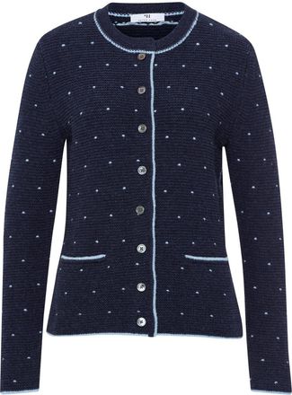 Peter Hahn Strickjacke Rundhals-Ausschnitt Peter Hahn mehrfarbig