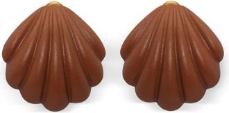 Johanna Ortiz boucles doreilles à design coquillage - Marron