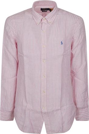 Polo Ralph Lauren Homme, Chemises, Rose, Taille: M Chemise de sport &agrave; manches longues