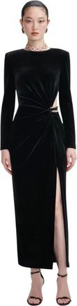 Self Portrait Femme, Robes, Noir, Taille: 38 FR Velvet Embellished Midi Dress