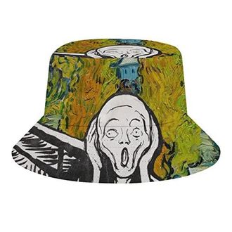 Generic Art Humoristique (4) Chapeau De Pêcheur Pliable Chapeau Pêche Léger Bucket Hat pour Plage Femme Chasse