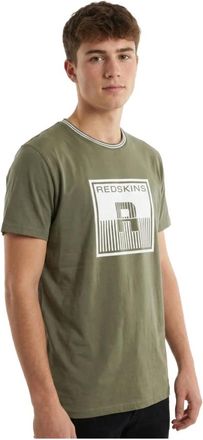 Redskins Homme, Tops, Vert, Taille: L T-shirt &agrave; manches courtes en coton stretch
