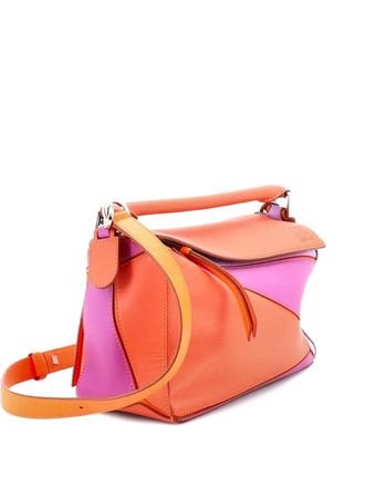Loewe Puzzle Bag Leather Small satchel - Orange