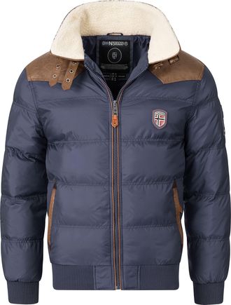 Geographical Norway Herren Winterjacke Abram Navy -6XL - mit UD Beanie