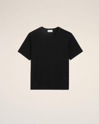 Ami T-shirt Noir Ami De Coeur en Coton Noir - XXXL - Homme