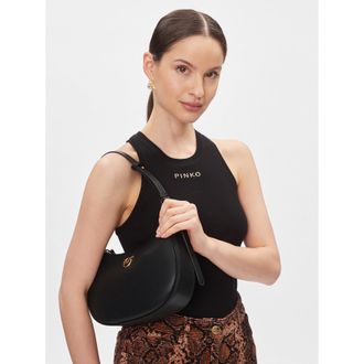 Pinko Handtasche Pinko Half Moon Mini Fl. PE 24 PLTT 102790 A0F1 Schwarz