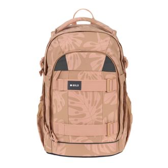 Lässig BOLD Lässig Schulrucksack mit Reflektoren und höhenverstellbarem Rückenteil/School Backpack Bold Leaves caramel