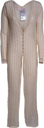 Circus Hotel Femme, Combinaisons et Ensembles, Beige, Taille: 38 FR Long Cardigan