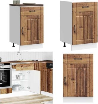 vidaXL Vidaxl - Armoire de cuisine Lucca vieux bois bois ingénierie