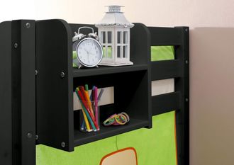 Ticaa Einh&auml;ngeregal Hochbett und Etagenbett Kiefer grau