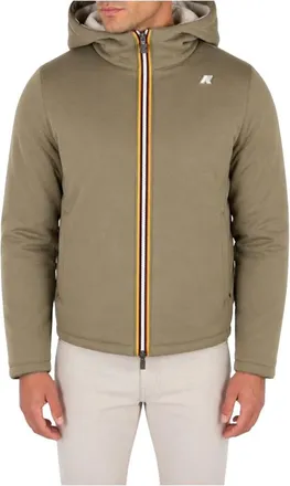 K-Way Veste r&eacute;versible Jack Light Spacer Fur - Homme - Sweatshirts et sweats &agrave; capuche - Vert - Taille: XL