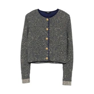 Balmain Femme, Pulls, Bleu, Taille: 38 FR Cardigan en maille