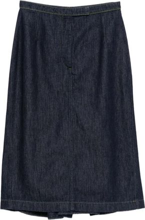 Dries Van Noten Femme, Jupes, Bleu, Taille: 38 FR Jupe en Soie et Nylon