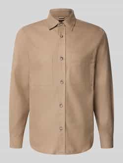 HUGO BOSS Relaxed Fit Freizeithemd aus Baumwoll-Lyocell-Mix Modell OWEN
