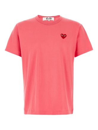 Comme Des Garçons t-shirt à patch coeur - Rose