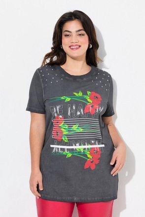 Angel Of Style T-Shirt T-Shirt Straight Fit Blume und Statement