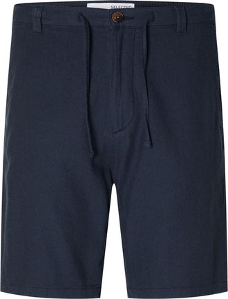 Selected Herren Slhregular-brody Linen Shorts Noos, Dark Sapphire, L
