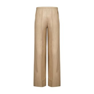 Moncler Baumwoll-Popeline-Hose mit weitem Bein - - Trousers - Damen - Beige - 2XS