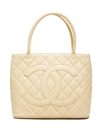 Chanel sac à main matelassé Medallion (2002-2003) - Tons neutres