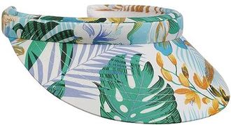 LIPODO Visière Multicolour Flower Femme - Casquette dété pour avec Été Printemps-été - Taille Unique Blanc-Bleu