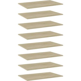 vidaXL B&uuml;cherregal-Bretter 8 Stk. Sonoma-Eiche 80x50x1,5 cm - Vidaxl