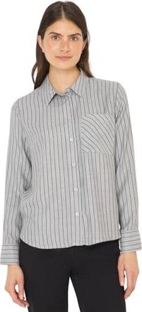 Cecil 3412478 Chemisier en Flanelle à Rayures, Luna Grey Melange, XXL Femmes