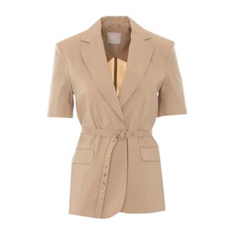 Liu Jo Femme, Vestes, Beige, Taille: 40 FR Blazer ceintur&eacute;