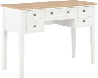 vidaXL Vidaxl - Bureau Blanc 109,5 x 45 x 77,5 cm Bois