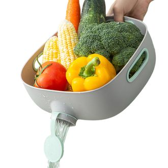 Generico Abtropfsieb - Sieb mit gro&szlig;em Fassungsverm&ouml;gen mit seitlichen L&ouml;chern - f&uuml;r und mit Abtropfkorb - f&uuml;r K&uuml;che, Mahlzeitenzubereitung, Apartment, Schlafz