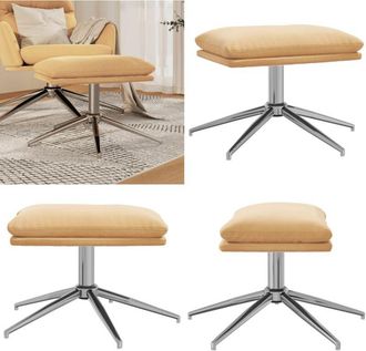 vidaXL Vidaxl - Fußhocker Creme 60x60x35 cm Mikrofasergewebe - Mikrofaser Hocker - Cremefarbener Hocker - Couchtisch - Fusshocker - Beistelltisch - Home &