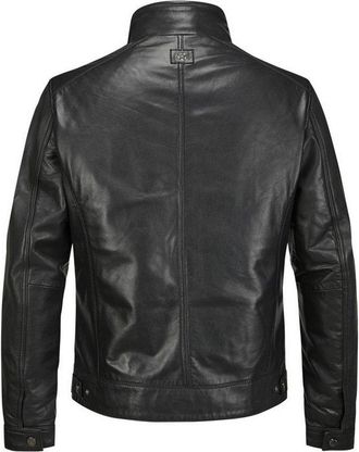 Milestone Lederjacke MSBarney Herren Bikerjacke Jacke Leder lockere Passform