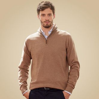 Bexley Vlad - Pull homme taupe chin&eacute;