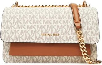 Michael Kors Femme, Sacs, Blanc, Taille: ONE Size Claire Large Shoulder Bag